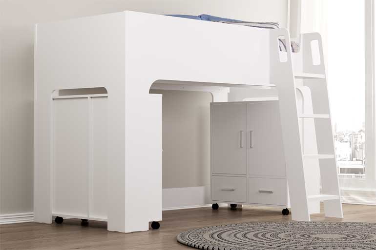Flintshire Eden White Mid Sleeper - Beds on Legs
