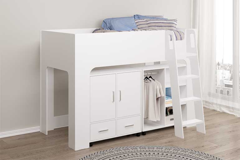 Flintshire Eden White Mid Sleeper - Beds on Legs