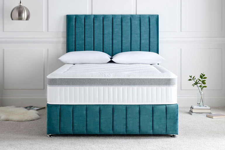Divan Bed with Clarence Headboard & Low Foot End - Beds on Legs