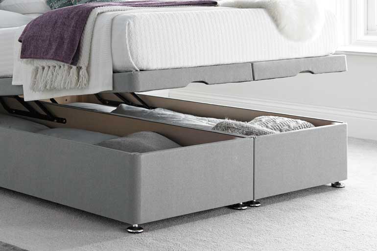 Charlie Divan Bed with Storage: Drawers | Ottoman - Beds on Legs
