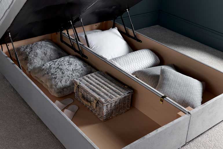 Charlie Divan Bed with Storage: Drawers | Ottoman - Beds on Legs